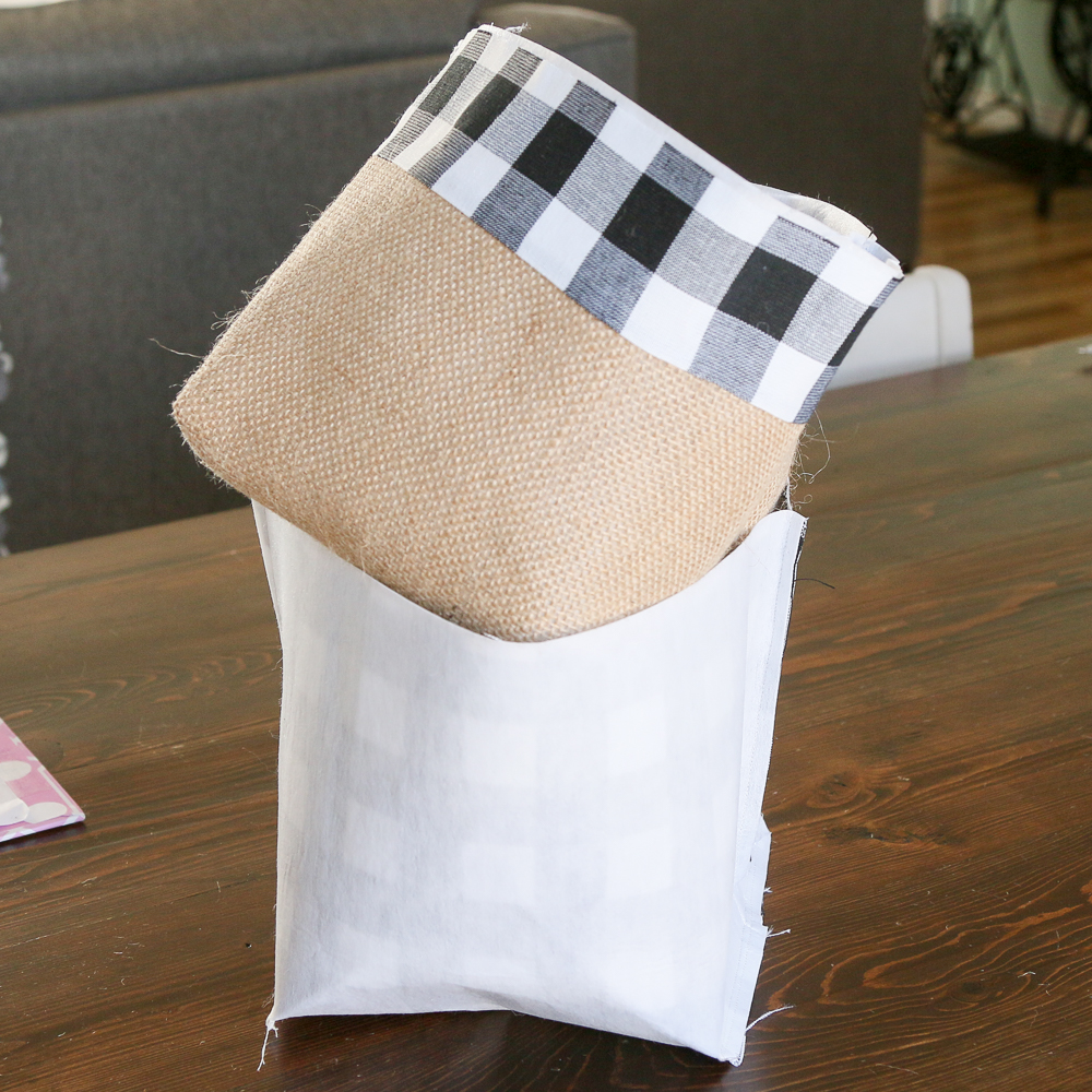 BURLAP BASKET TUTORIAL